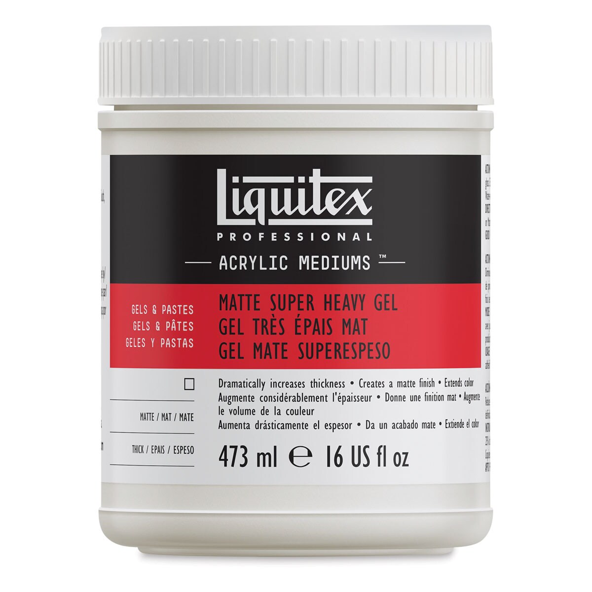 Liquitex Medium - Super Heavy Gel Medium, Matte, 16 oz jar | Michaels