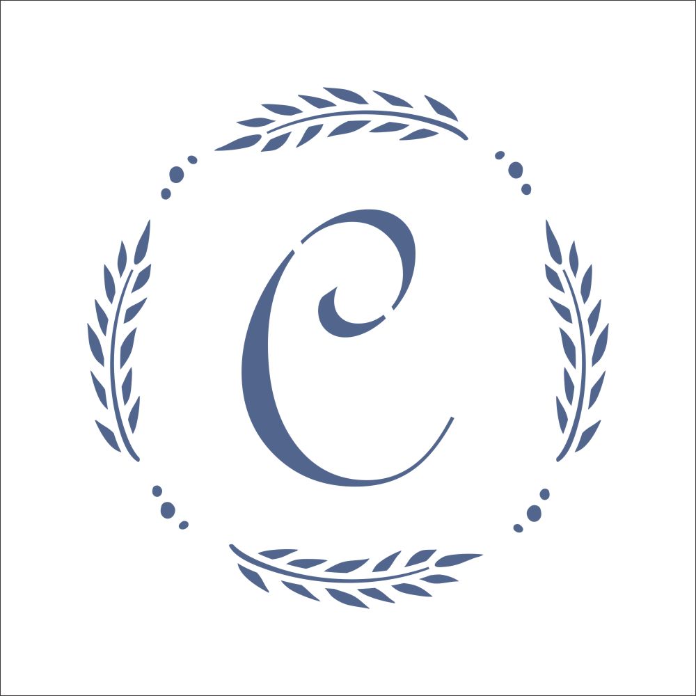 Laurel Monogram Custom Stencil | Michaels