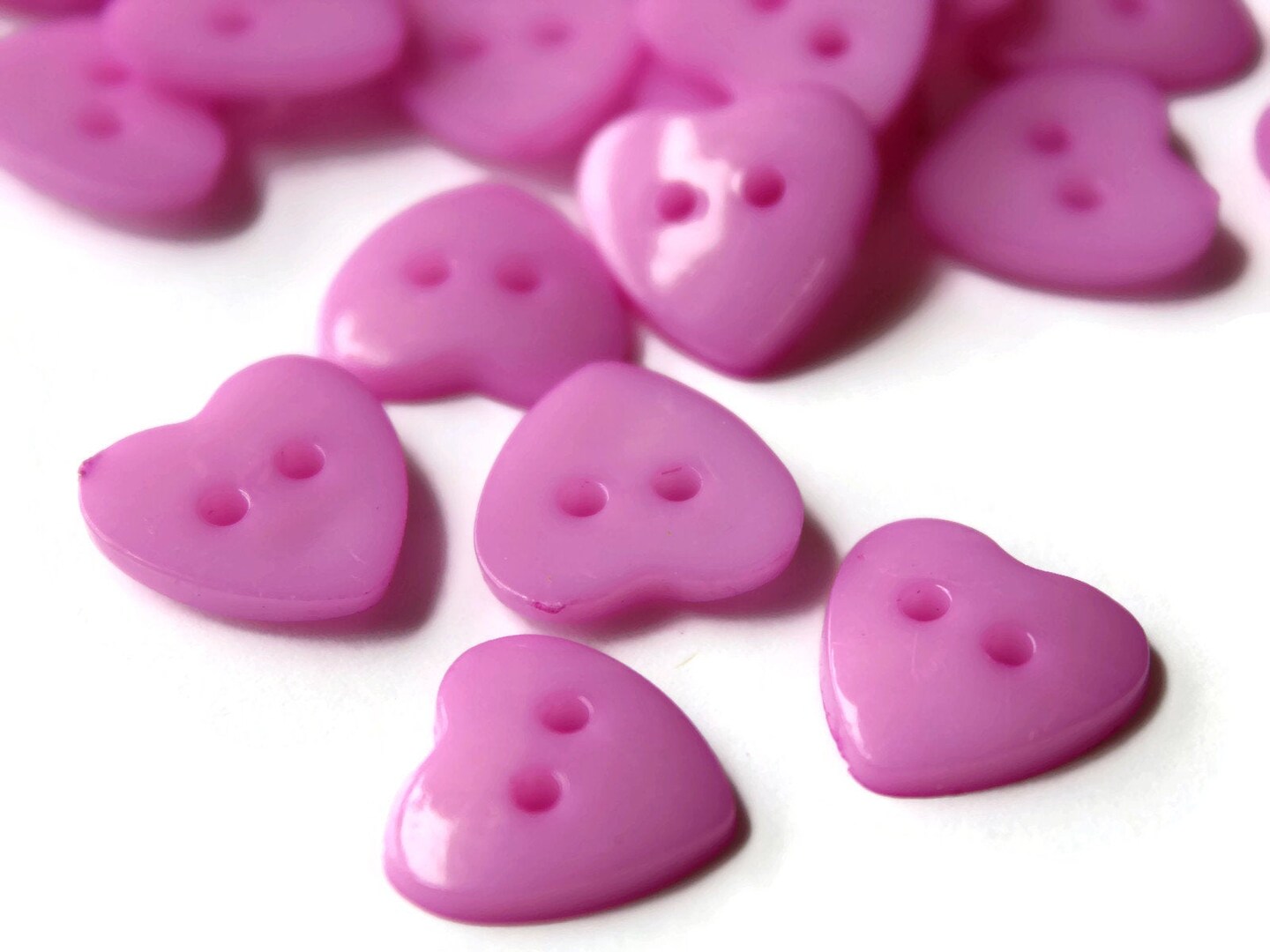 30 14mm Purple Heart Buttons Two Hole Plastic Buttons | Michaels