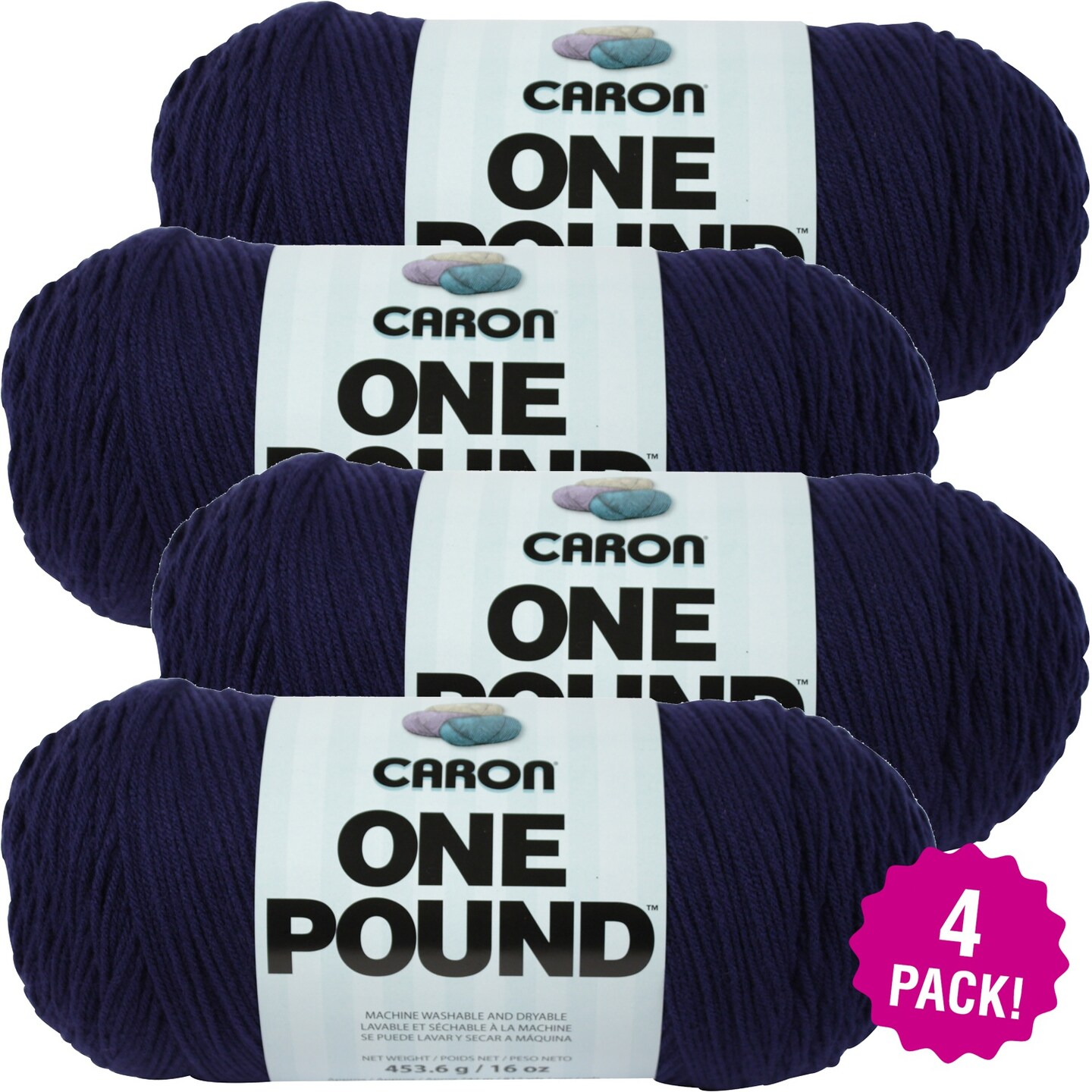 Multipack of 4 - Caron One Pound Yarn-Midnight Blue | Michaels