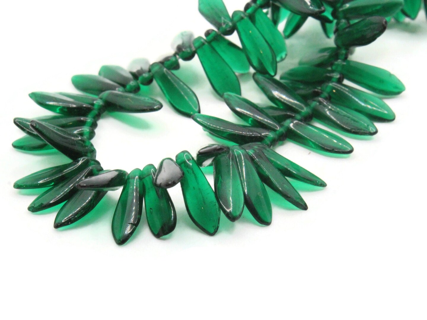 130 16mm Green Dagger Czech Glass Beads | Michaels