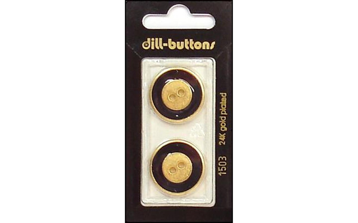 Dill Buttons 23Mm 2Pc 2 Hole Enamel Navy/Gold | Michaels