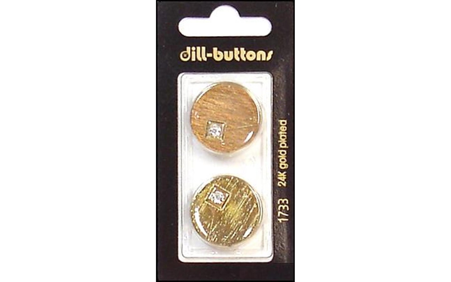 Dill Buttons 23Mm 2Pc Shank Rhinestone Gold | Michaels