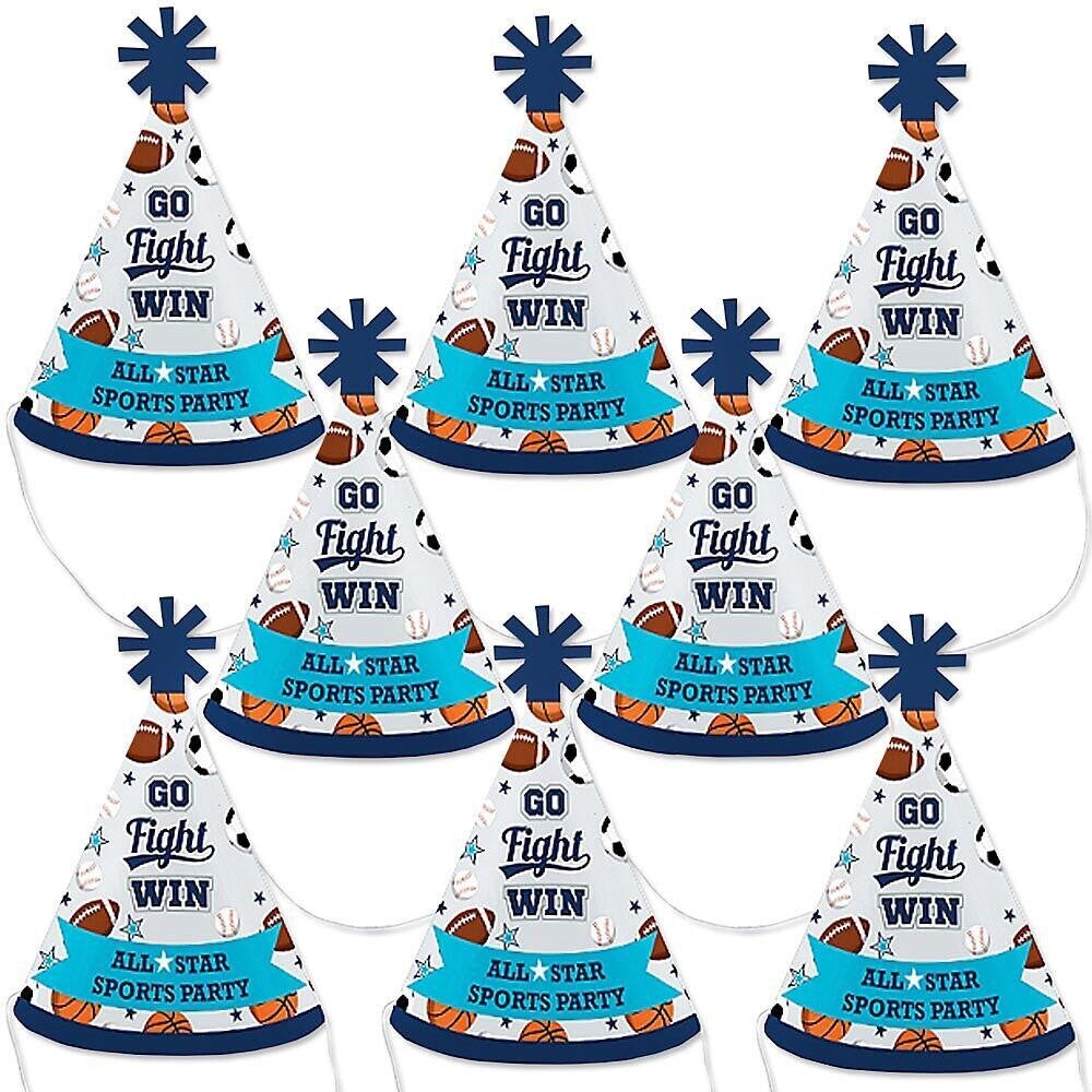 Big Dot of Happiness Go, Fight, Win - Sports - Mini Cone Baby Shower or ...