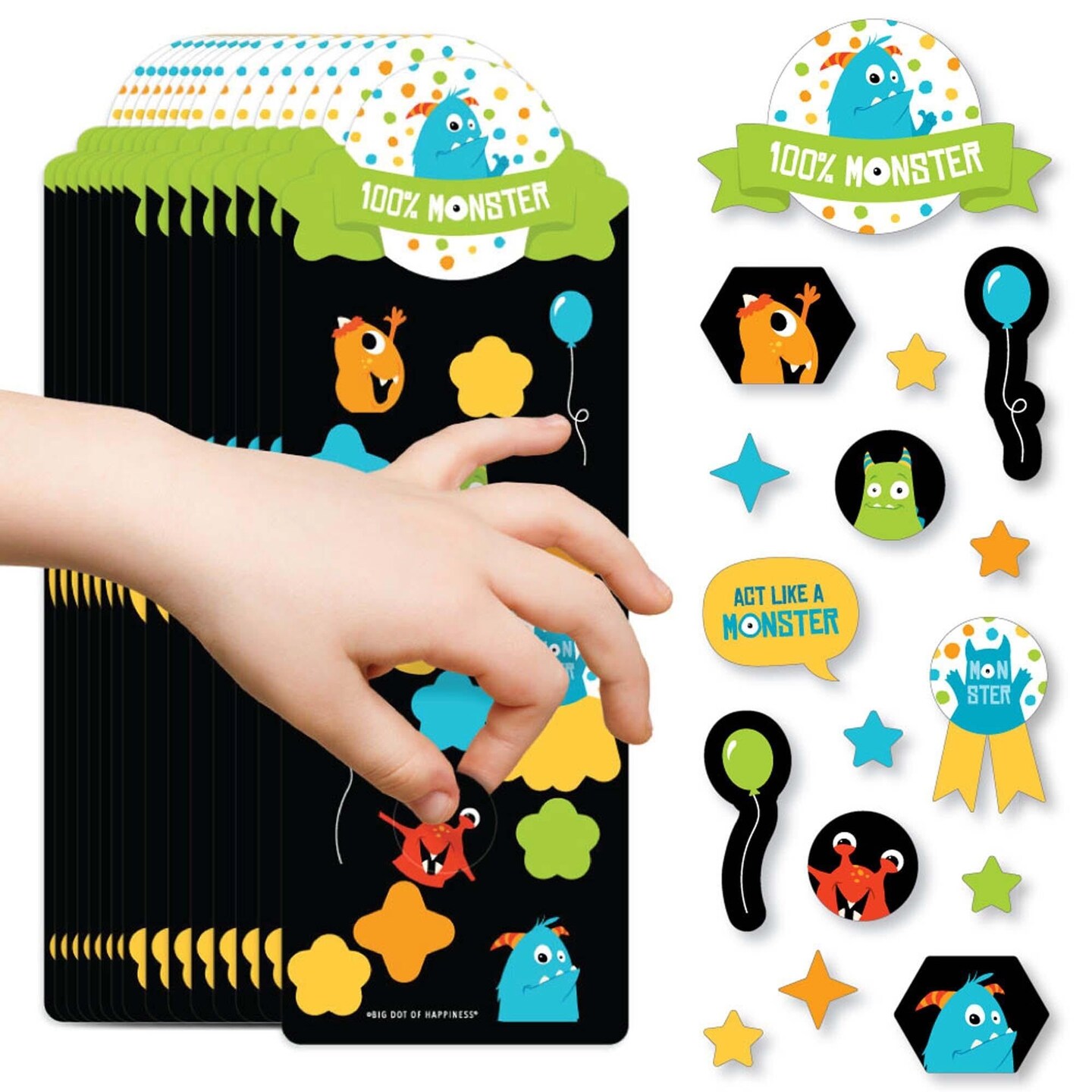 Big Dot of Happiness Monster Bash - Little Monster Birthday Party Favor ...