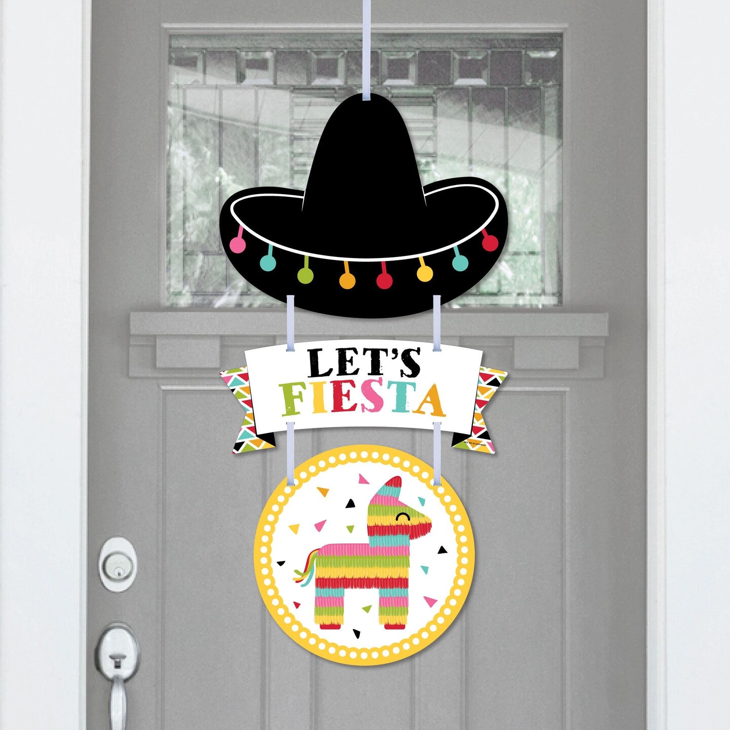 Big Dot of Happiness Let's Fiesta - Hanging Porch Fiesta Outdoor ...