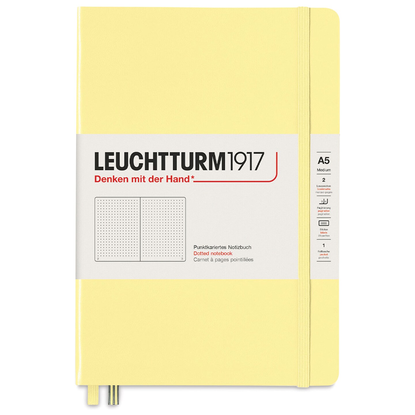 Leuchtturm1917 Dotted Hardbound Notebook - Vanilla, 5-3/4" x 8-1/4 ...