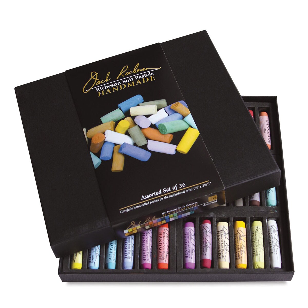 Richeson Handmade Soft Pastels - Assorted Colors, Set of 36, Full Stick ...