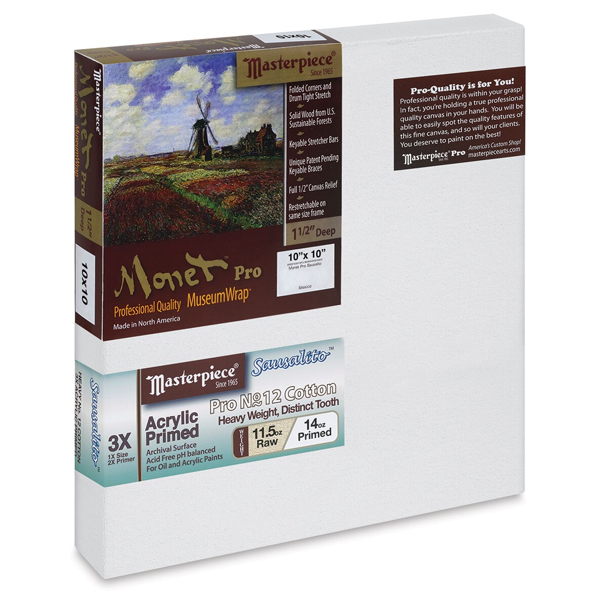 Masterpiece Monet Pro Sausalito Cotton Canvas - 10" x 10", Acrylic ...