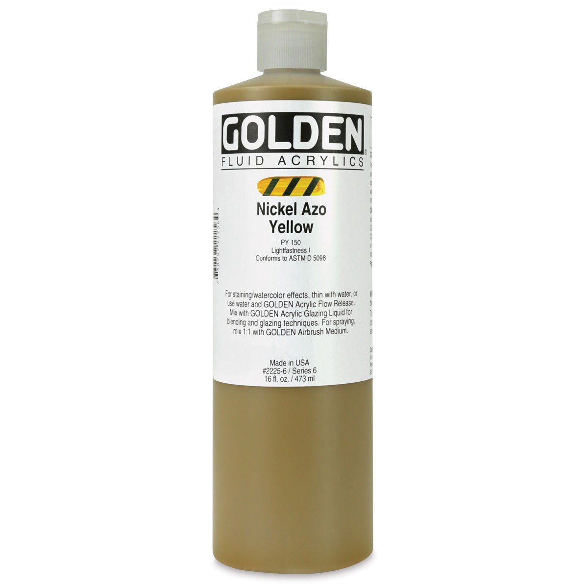 Golden Fluid Acrylics - Nickel Azo Yellow, 16 oz bottle | Michaels