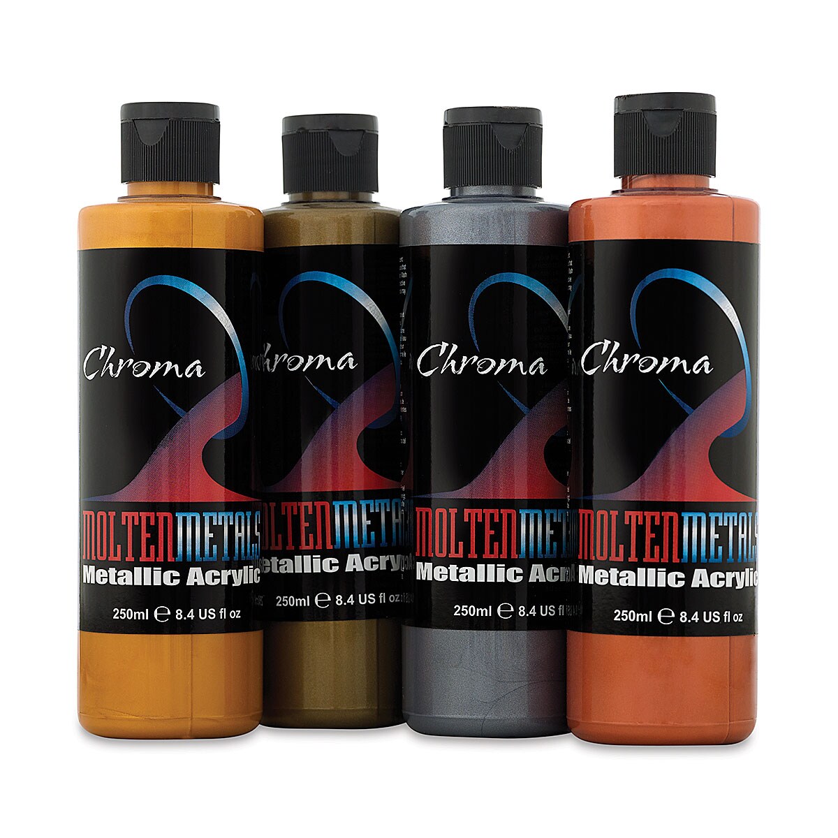 Chroma Molten Metals Acrylics - Set of 4, Traditional Colors | Michaels