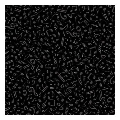 Musical Notes~Quilting Illusions Black Cotton Fabric by Quilting ...