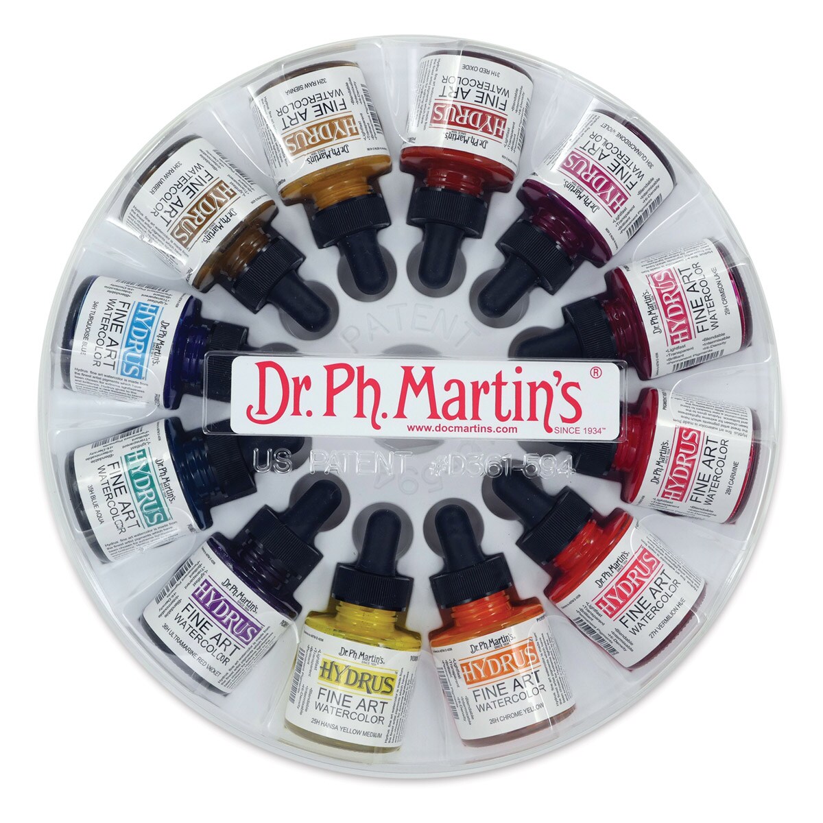 Dr. Ph. Martin's Hydrus Fine Art Liquid Watercolors - Set 3, 12 ...
