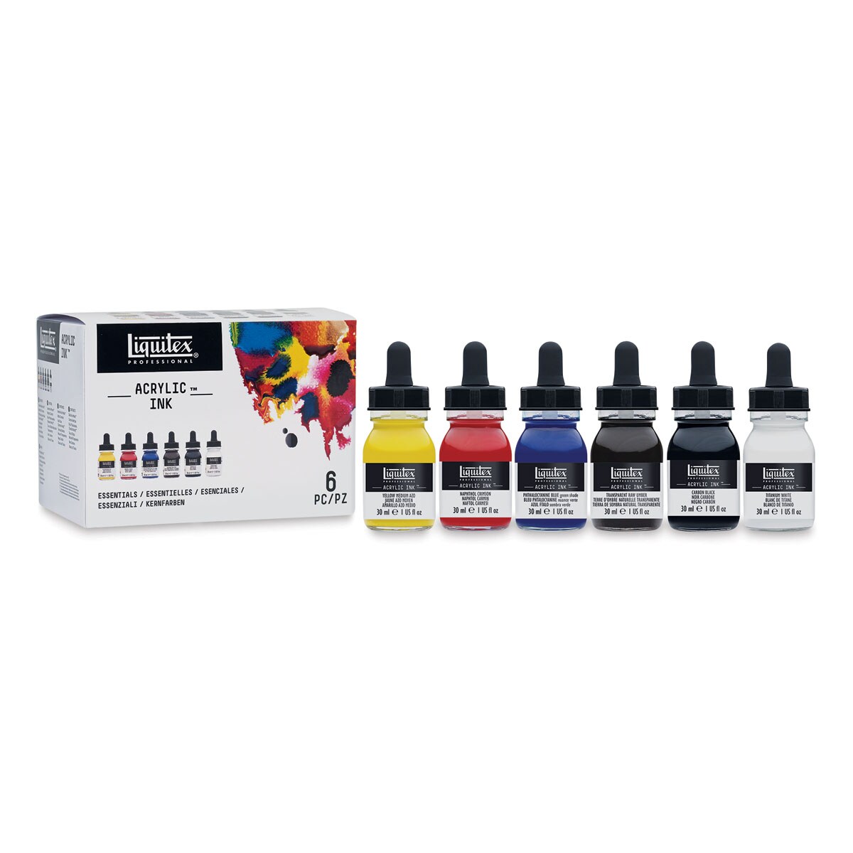 Liquitex Professional Acrylic Inks - Muted Colors, Set of 6 | Michaels