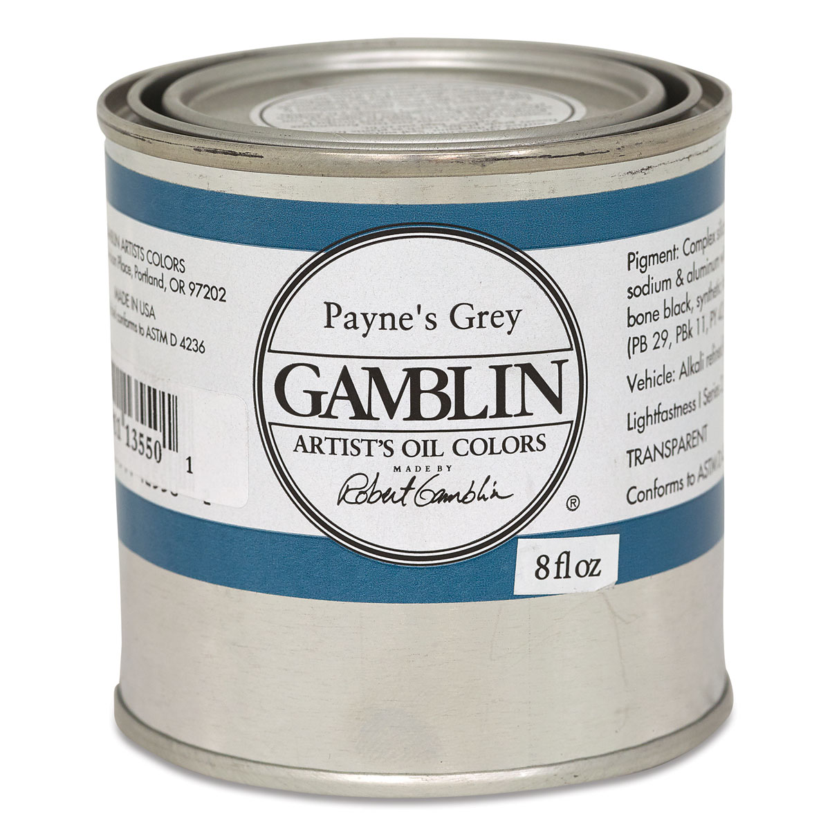 Gamblin Artist's Oil Color - Payne's Grey, 8 oz Can | Michaels