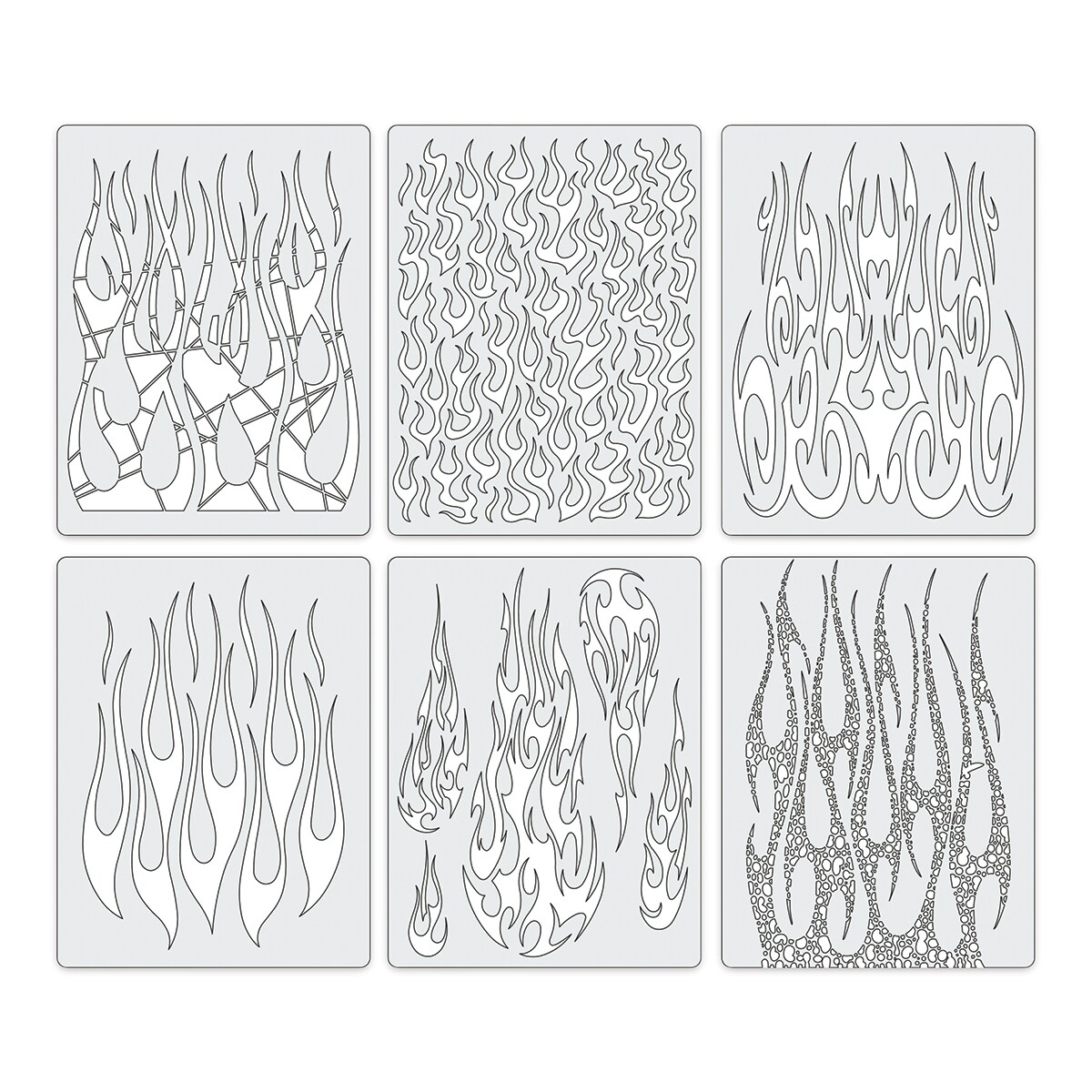 Iwata Artool Freehand Template - Set of 6, Flame-O-Rama 2, Mini ...