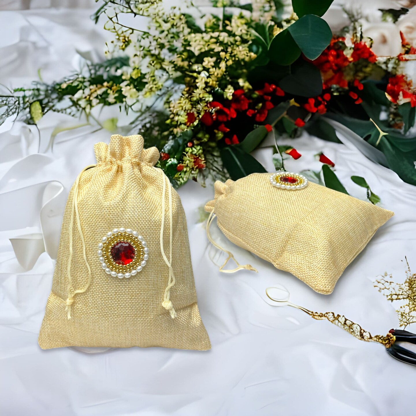 Jute Potli Bags, Eid Gifts Favor, Indian Muslim Punjabi Wedding Favor ...