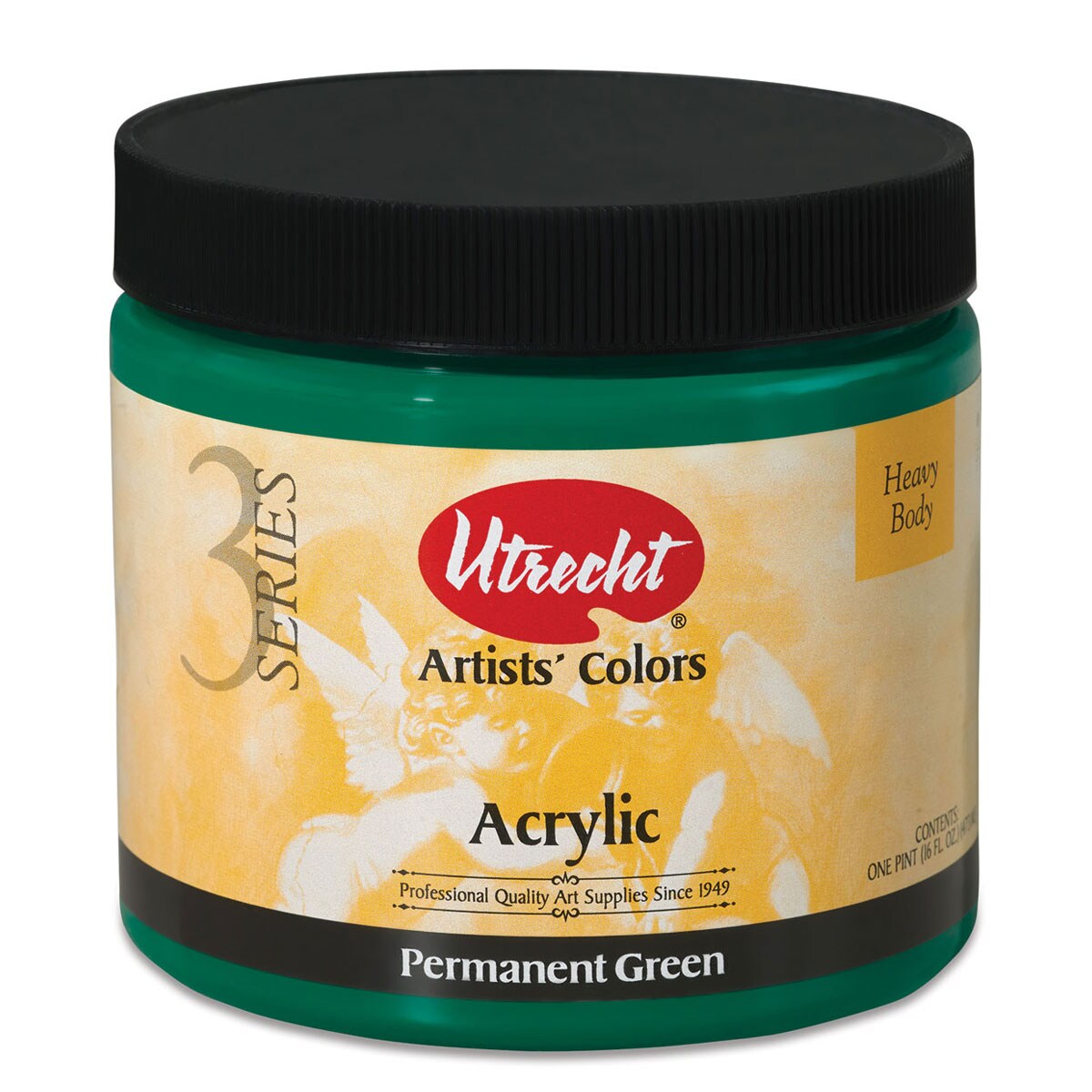 Utrecht Artists' Acrylic Paint - Permanent Green, Pint | Michaels