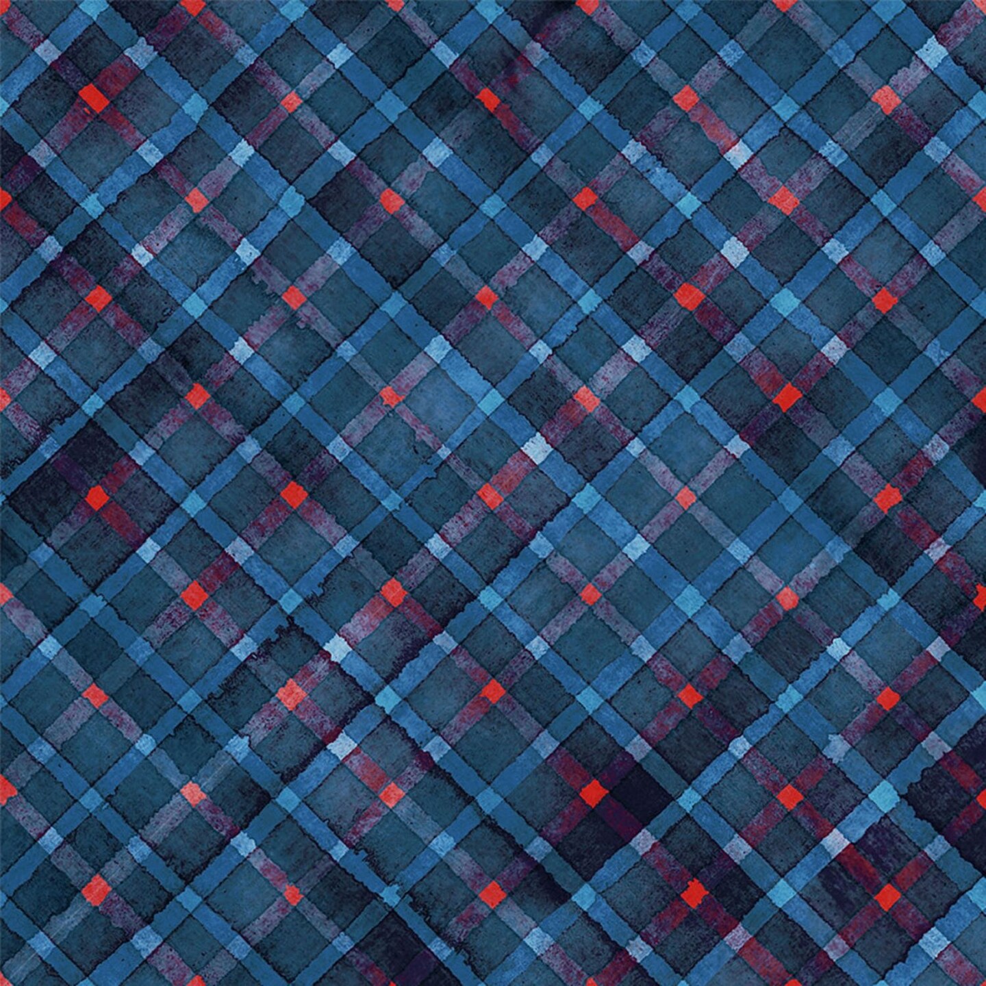 Hedgehog Hollow Blue Geometric with the Cute Animals Cotton by In the ...