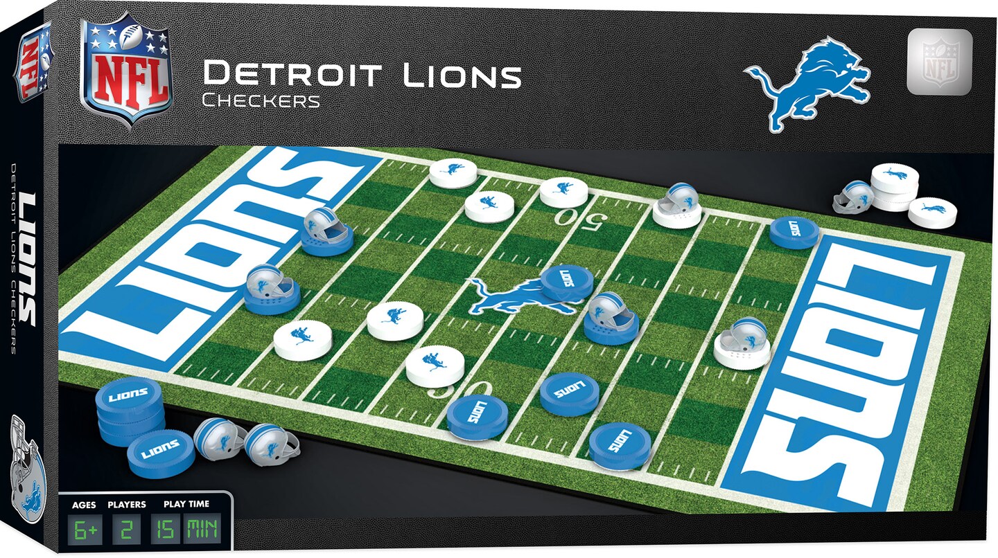 Masterpieces Officially licensed NFL Detroit Lions Checkers Board Game ...