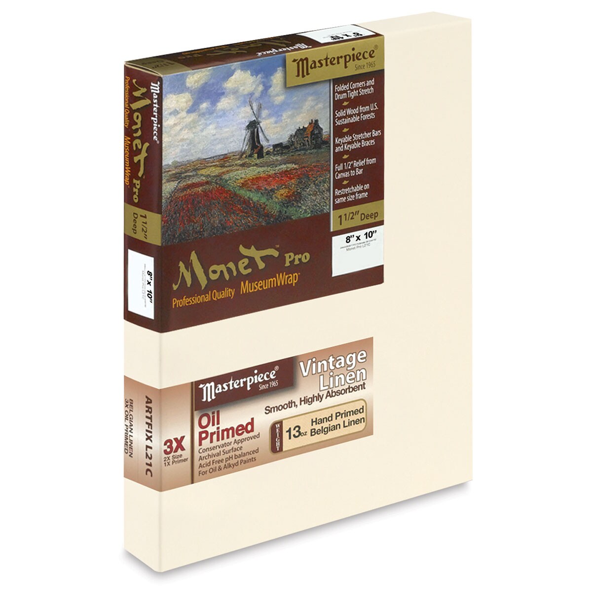 Masterpiece Monet Pro Linen Canvas - 8" x 10", Oil Primed | Michaels