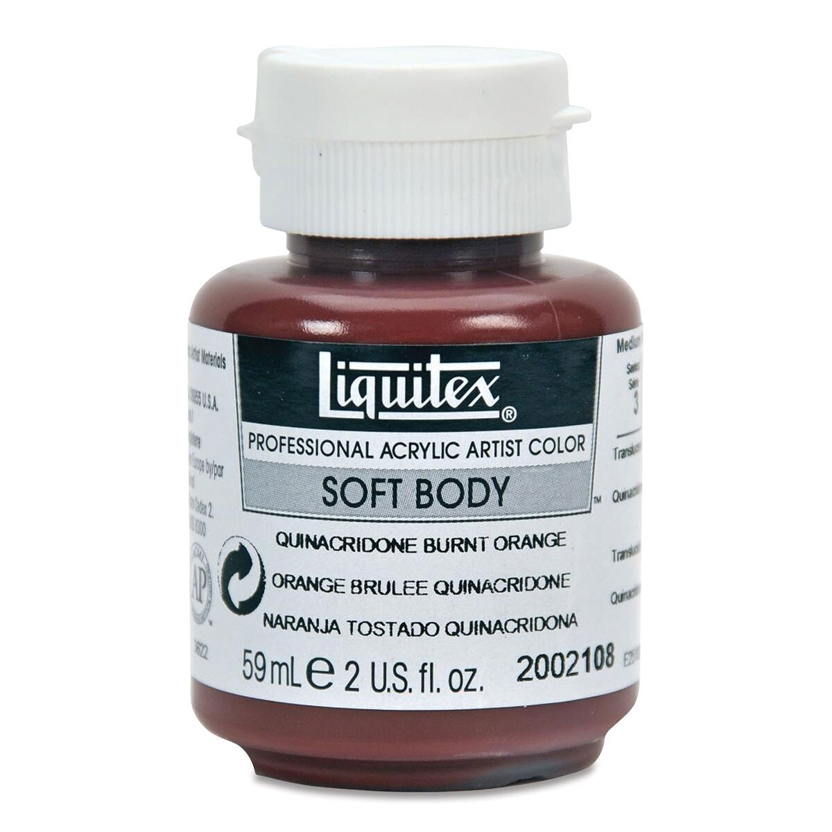 Liquitex Soft Body Artist Acrylics - Quinacridone Burnt Orange, 59 ml ...
