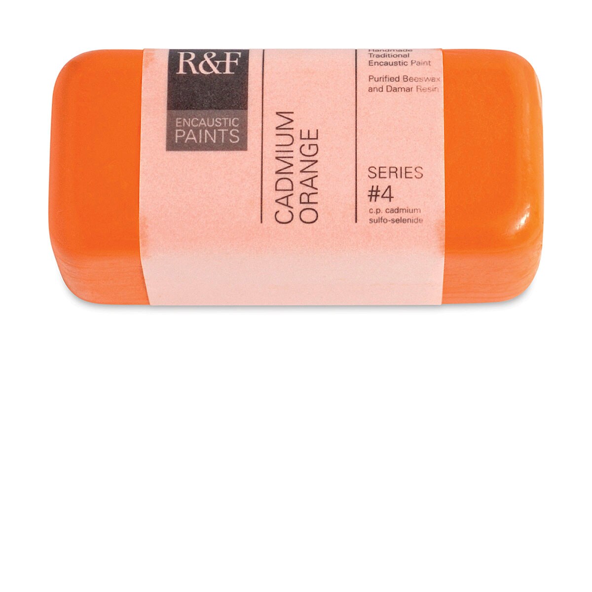 R&F Encaustic Paint Block - Cadmium Orange, 104 ml block | Michaels