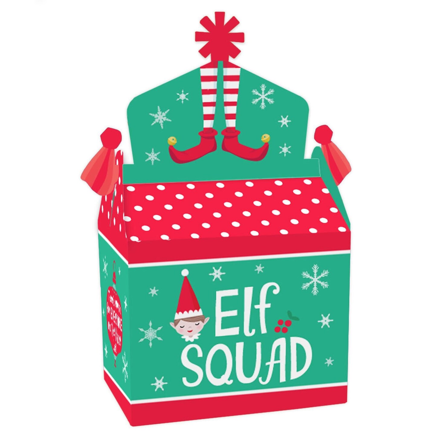 Big Dot of Happiness Elf Squad - Treat Box Party Favors - Kids Elf ...