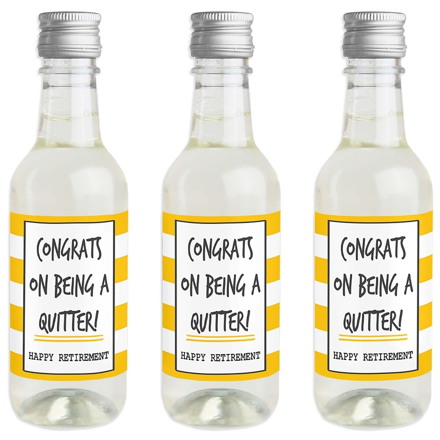 Big Dot of Happiness Retirement Party - Mini Wine and Champagne Bottle ...