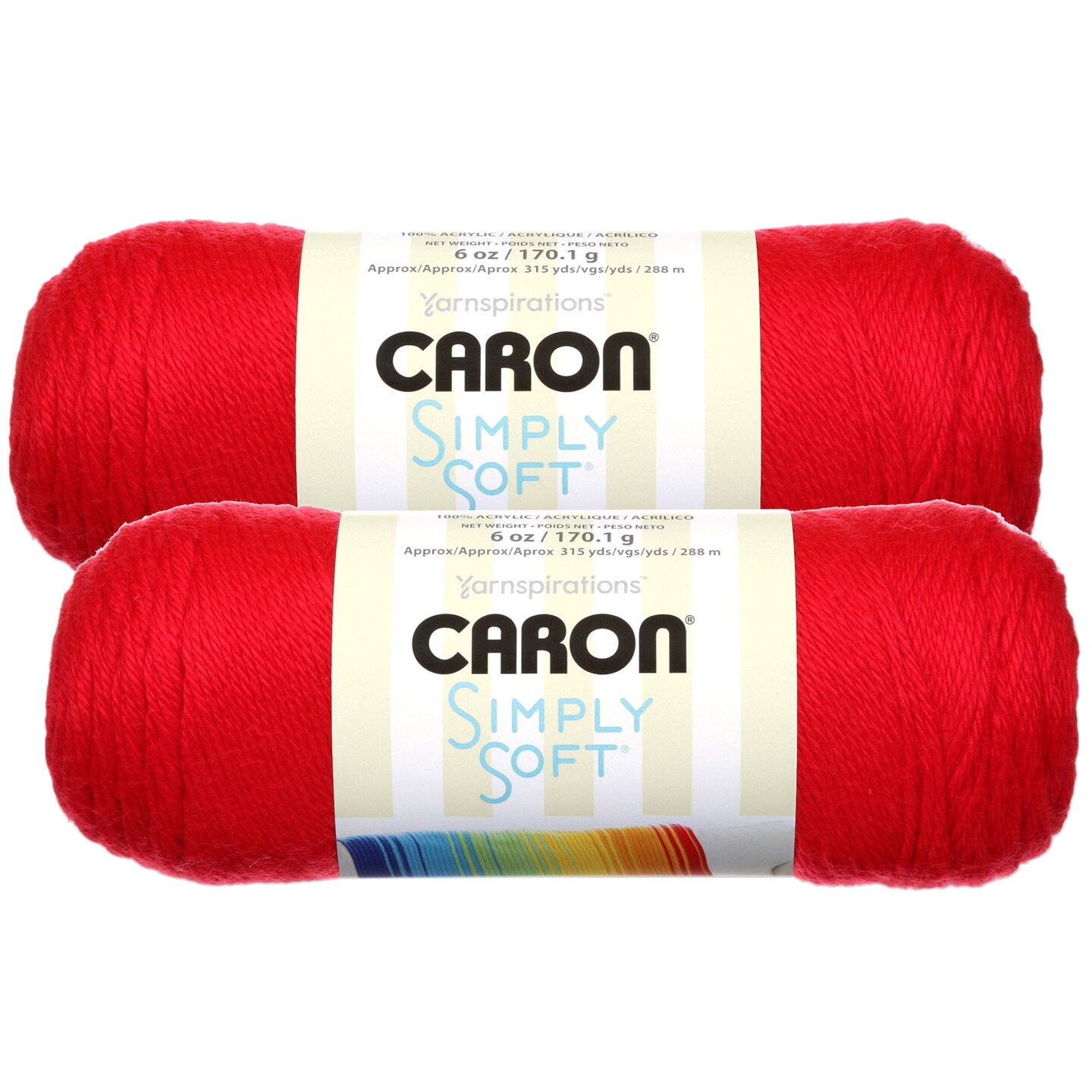 (Pack of 2) Caron Simply Soft Solids Yarn-Red | Michaels