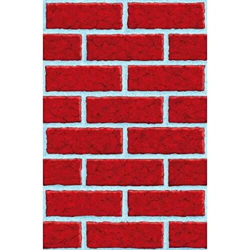 Stone Wall Fake Brick Wallpaper (4.5x9ft) - Retro Red Stone Look For ...