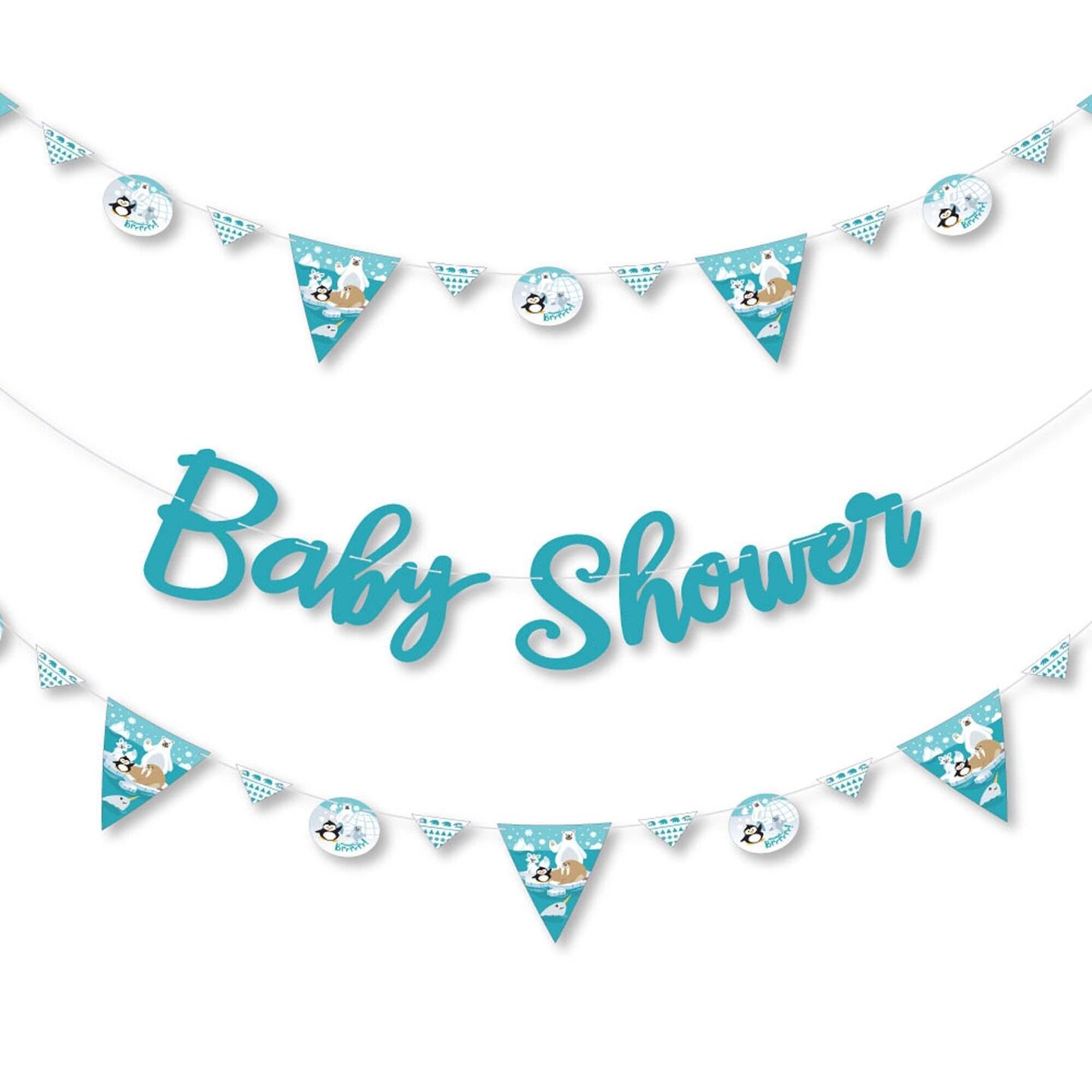 Big Dot of Happiness Arctic Polar Animals - Winter Baby Shower Letter ...
