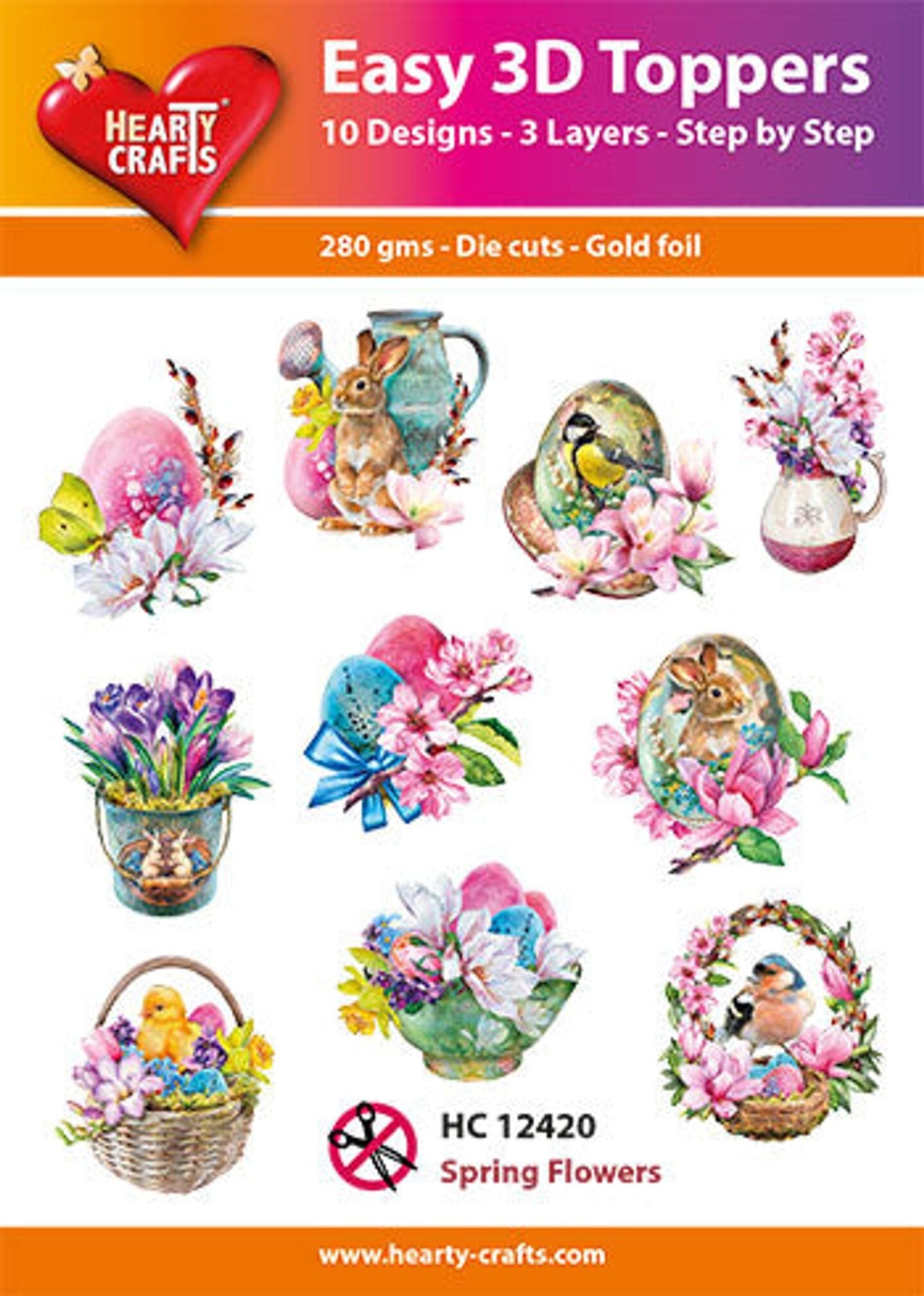 Hearty Crafts Easy 3D Toppers - Spring Flowers | Michaels