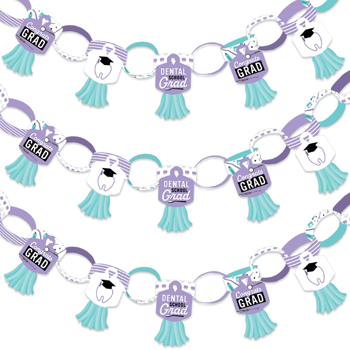 Big Dot of Happiness Dental School Grad - 90 Chain Links & 30 Paper ...