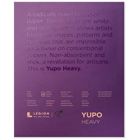 YUPO PAD 11X14 144LB HEAVYWEIGHT WHITE 10 SHEETS | Michaels