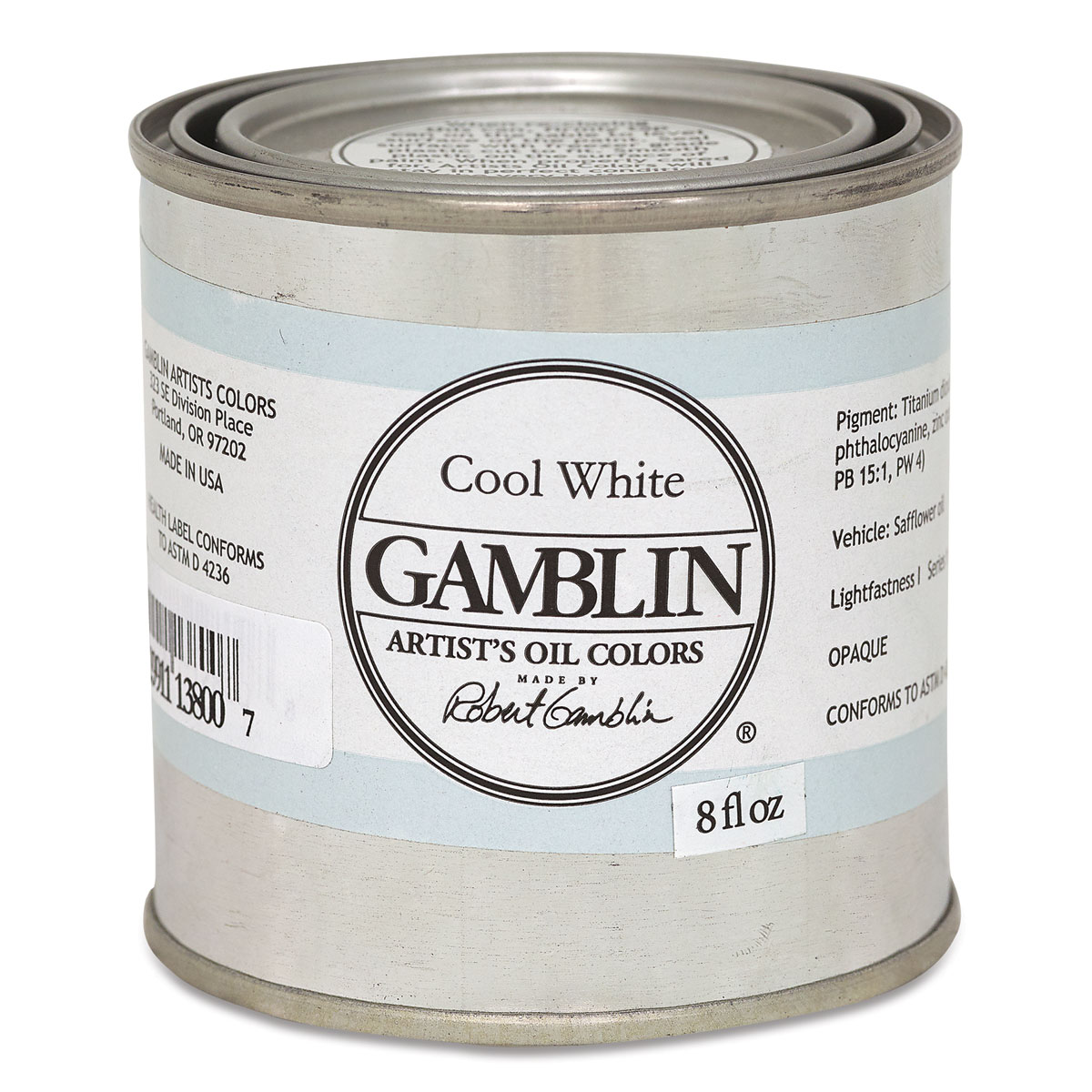 Gamblin Artists' Oil Color - Cool White, 8 oz can | Michaels