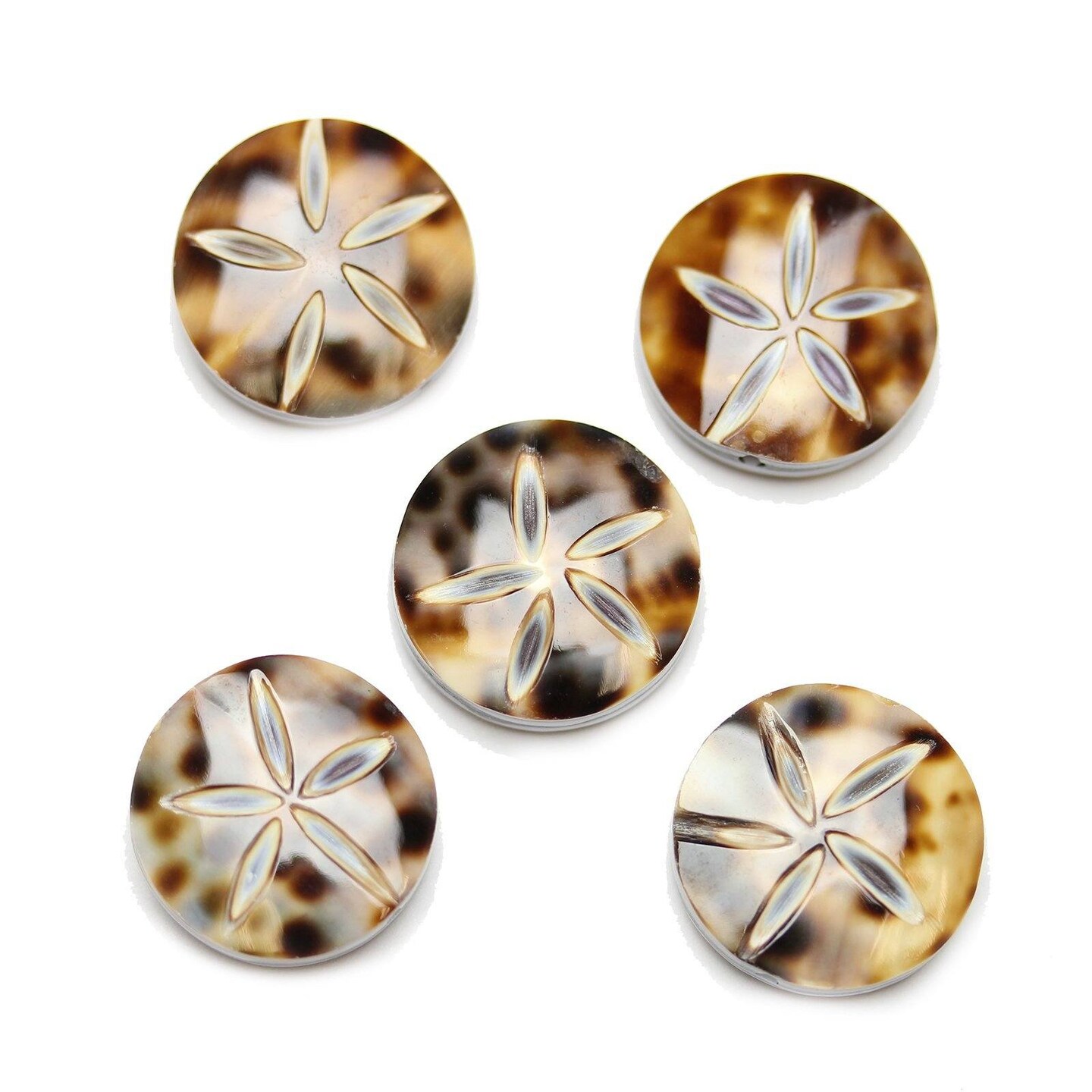 Philippine Carved Cowrie Shell Flower 20mm Beads | Michaels