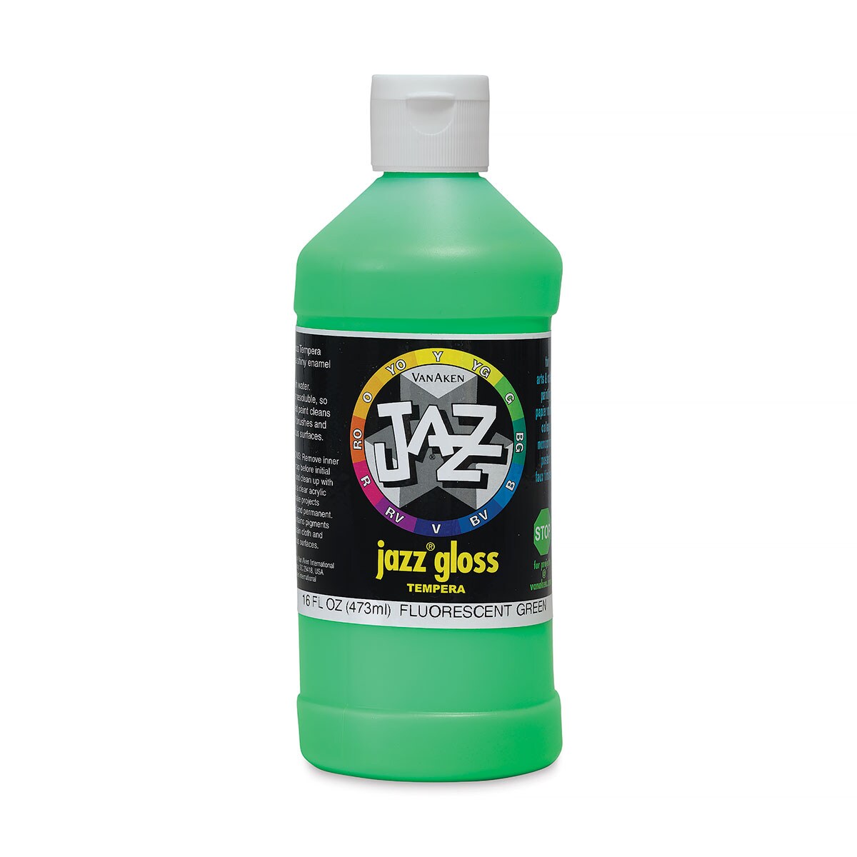 Jazz Gloss Tempera - Gloss, Fluorescent Green, 16 oz bottle | Michaels