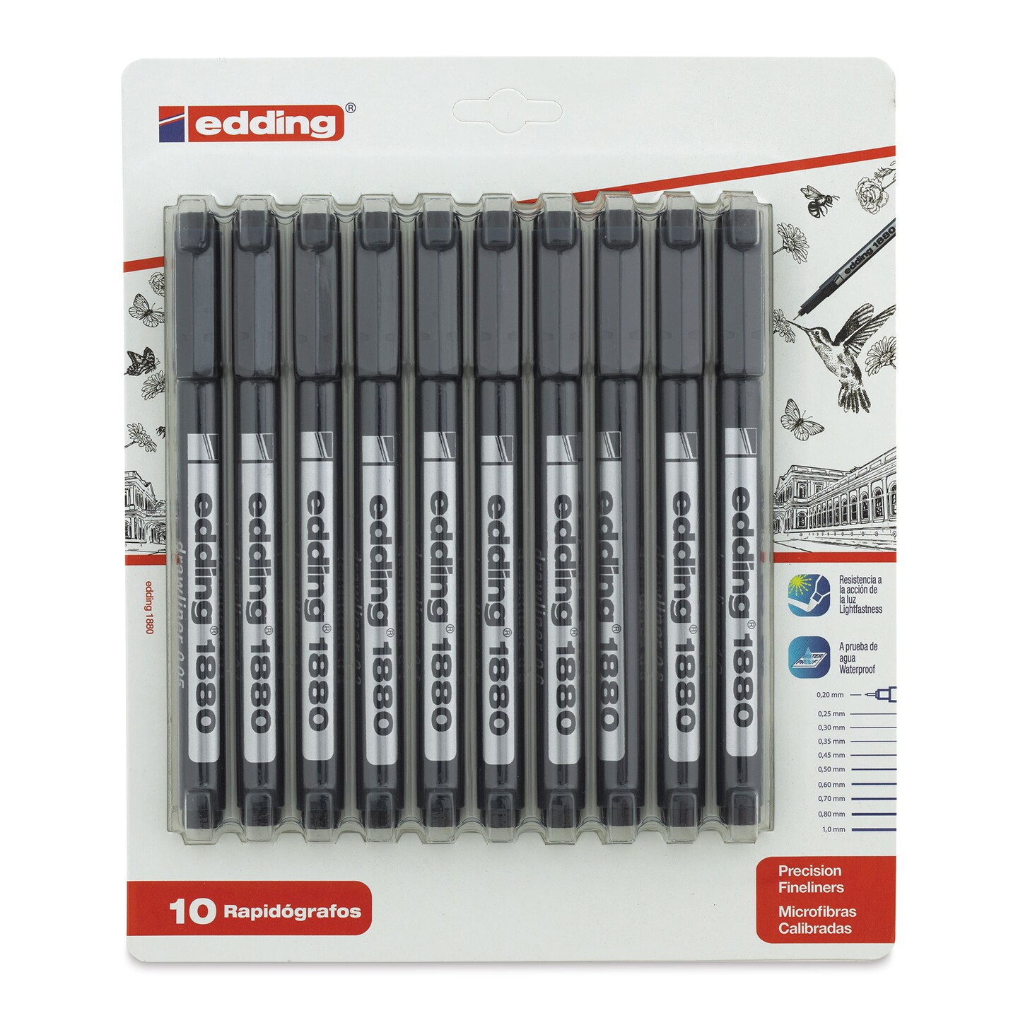 Edding 1880 Drawliner Pen - Black, Set of 10 | Michaels
