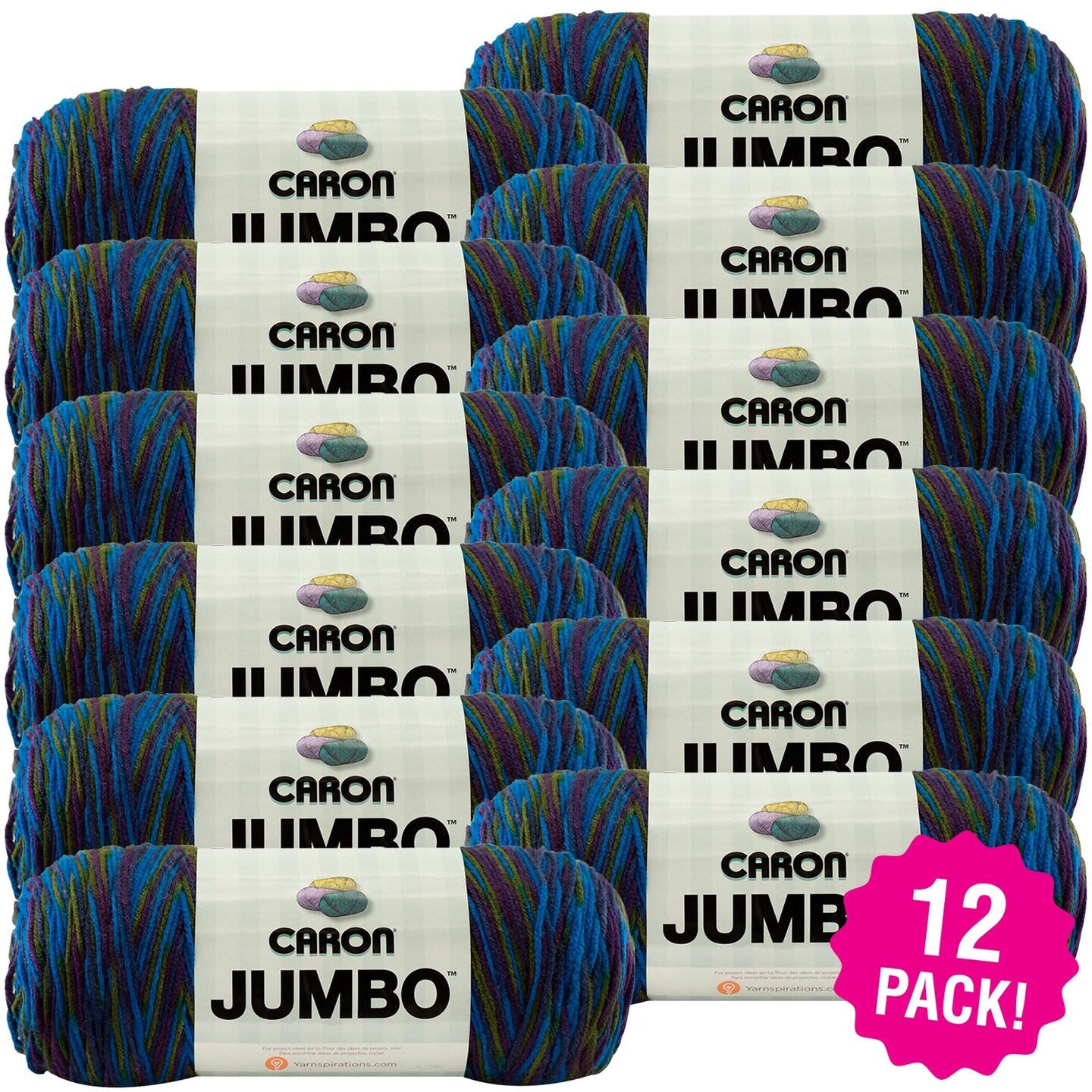 Multipack of 12 - Caron Jumbo Print Yarn-Peacock | Michaels