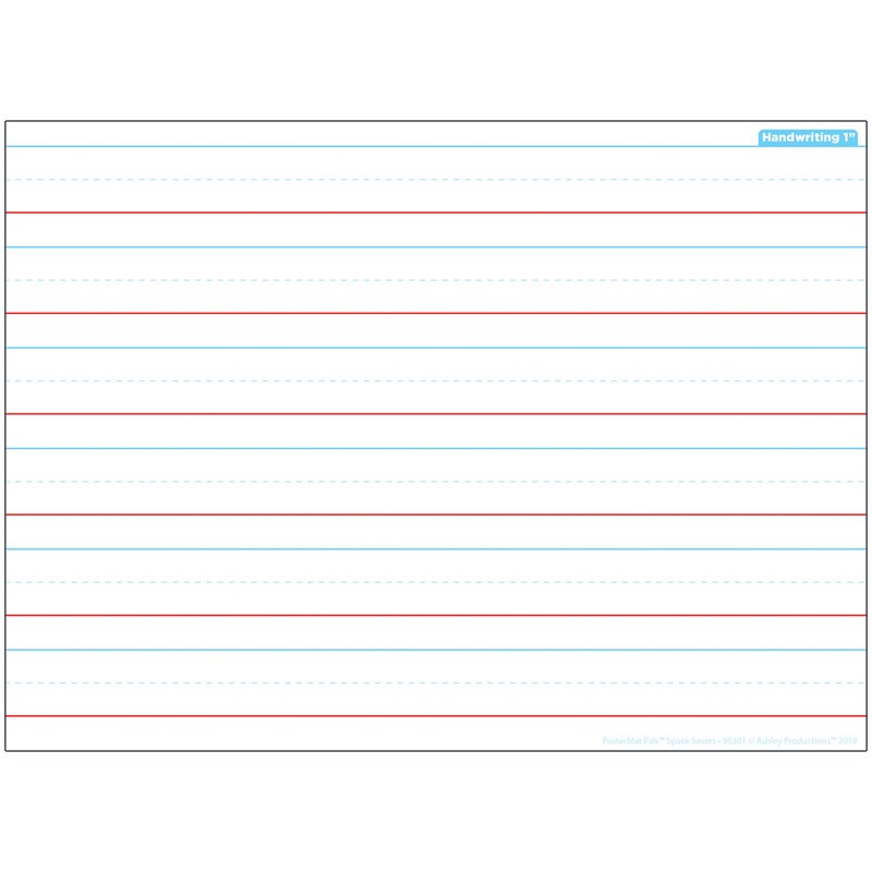 Smart Poly® Single Sided PosterMat Pals® Space Savers, Handwriting 1 ...