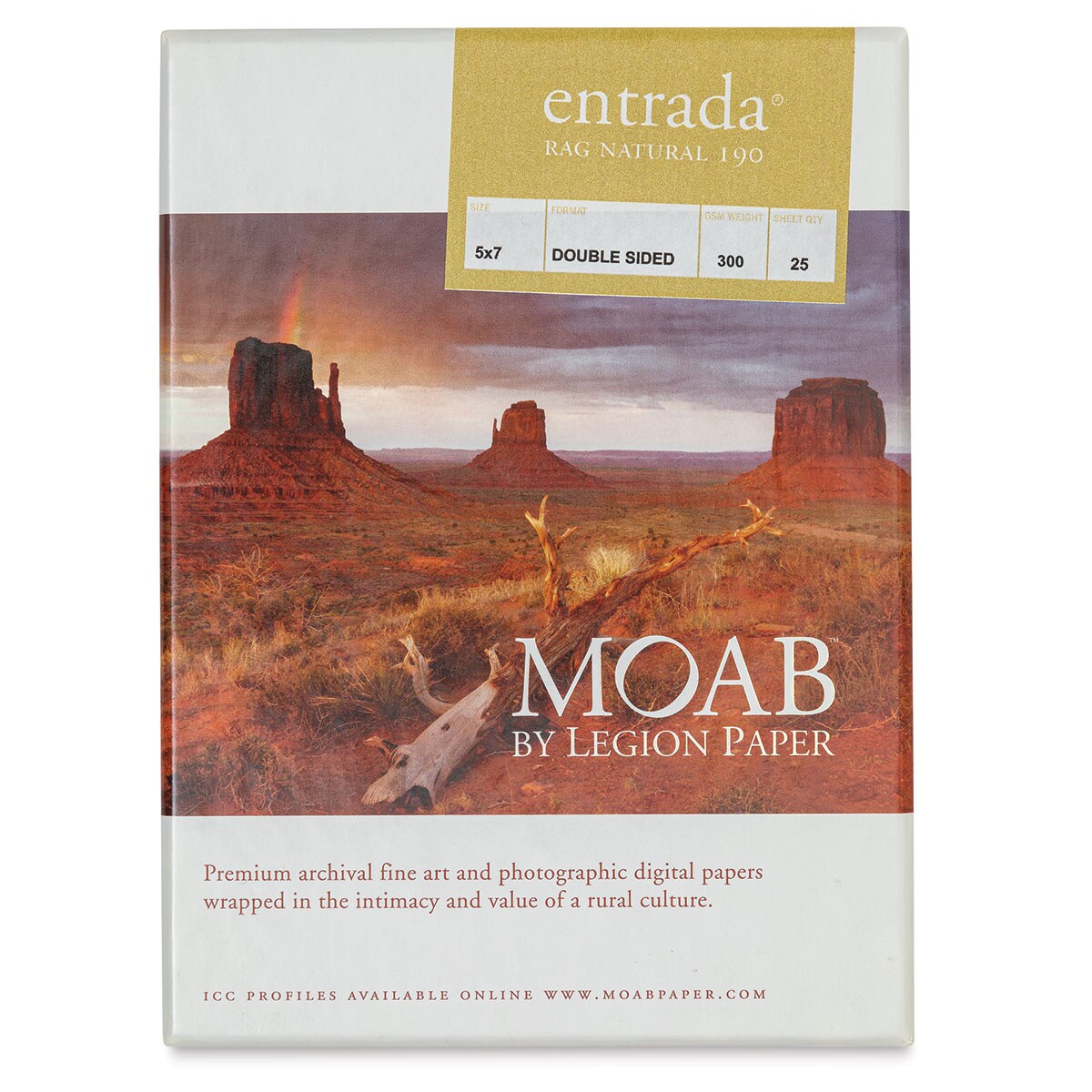 Legion Moab Entrada Digital Rag Paper - 5" x 7", Natural, 300 gsm, Pkg ...