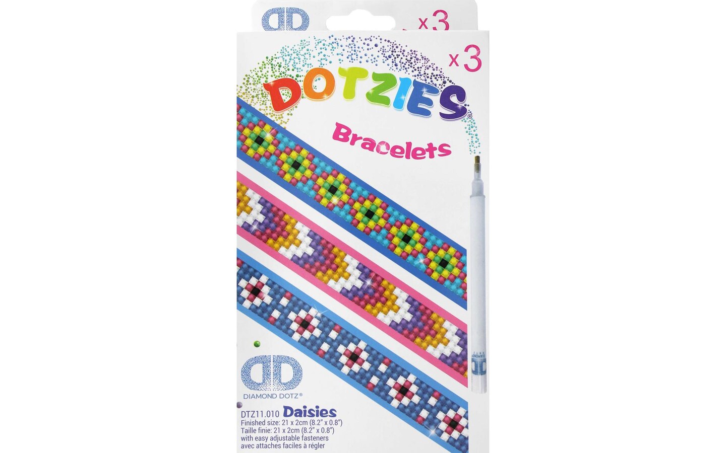 Diamond Dot Kitz Dotzies Bracelets Daisies 3pc | Michaels