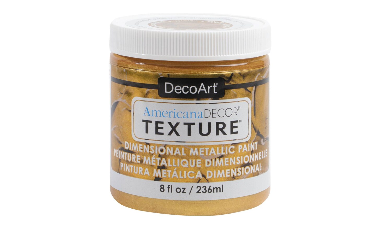 Decoart Americana Texture Metallics 8oz Bright Gld | Michaels