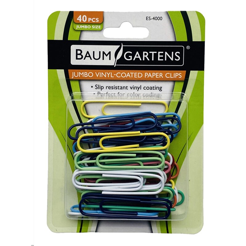 Vinyl-Coated Paper Clips, Jumbo Size, Pack of 40 | Michaels