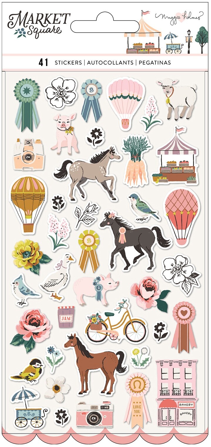 Maggie Holmes Market Square Puffy Stickers 41/Pkg | Michaels