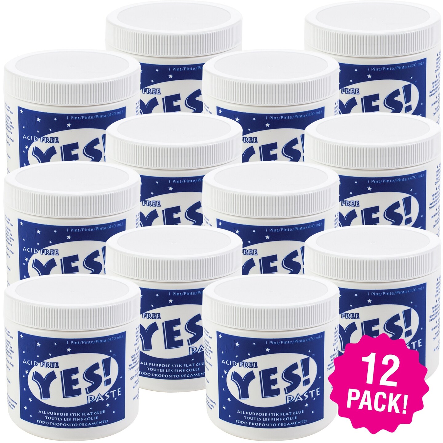 Multipack of 12 - Yes! Stik Flat Glue-1pt | Michaels