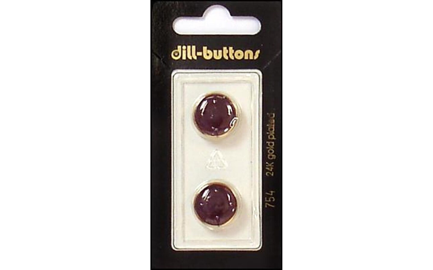 Dill Buttons 15Mm 2Pc Shank Enamel Wine Red/Gold | Michaels