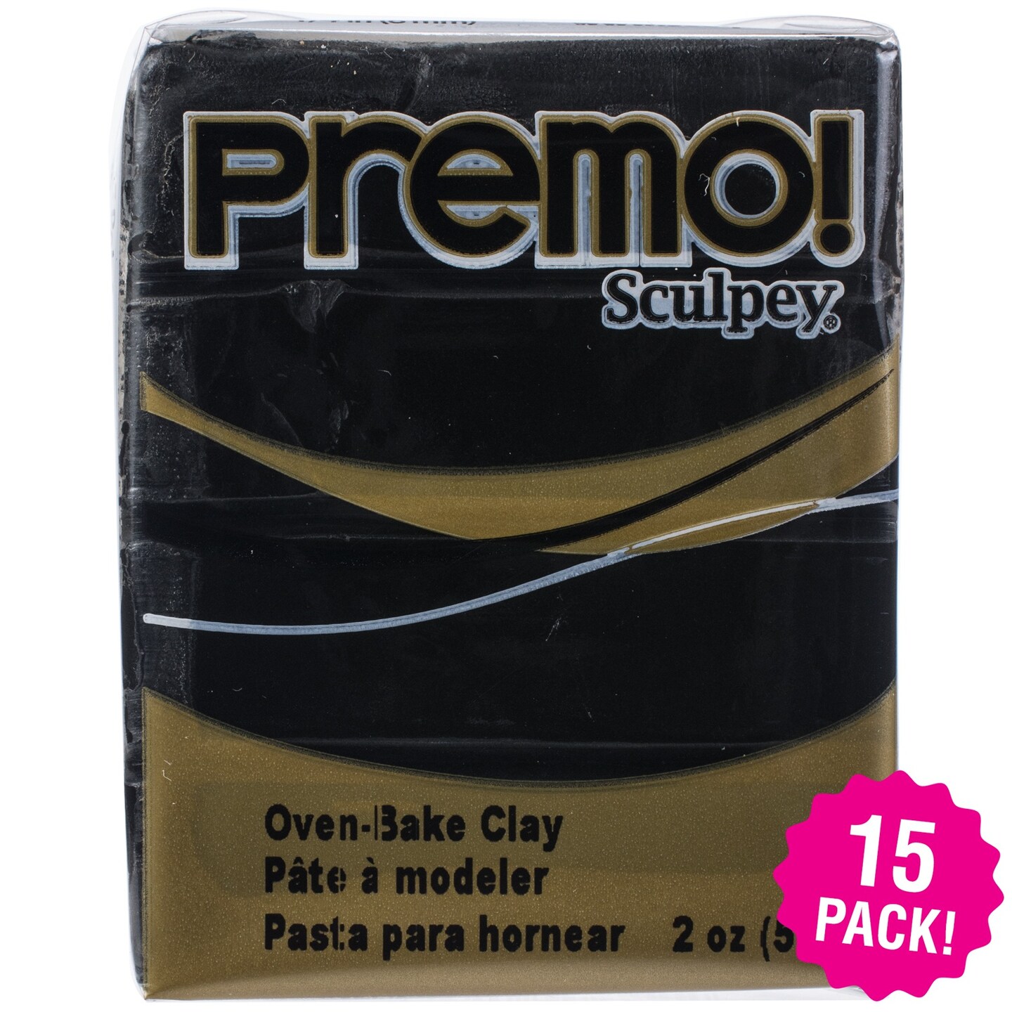 Multipack of 15 - Premo Sculpey Polymer Clay 2oz-Black | Michaels