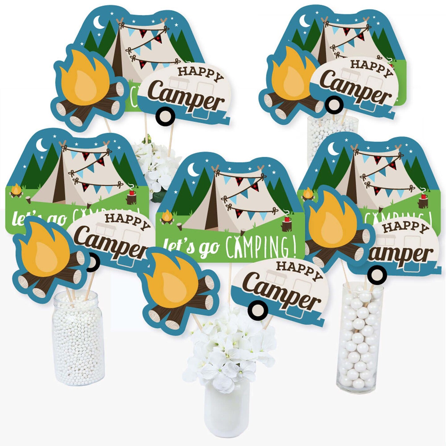 Big Dot of Happiness Happy Camper - Camping Baby Shower or Birthday ...
